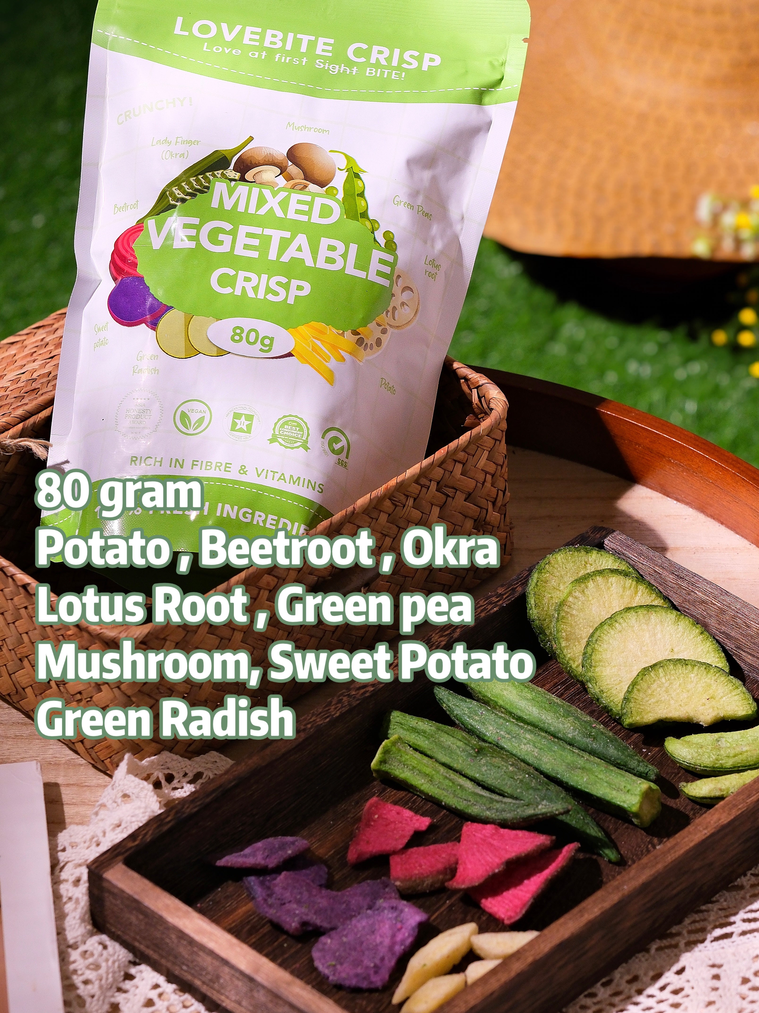 [80G]LOVEBITE Mix 8 Vegetable crisp🥬 – Lovebite Crisp
