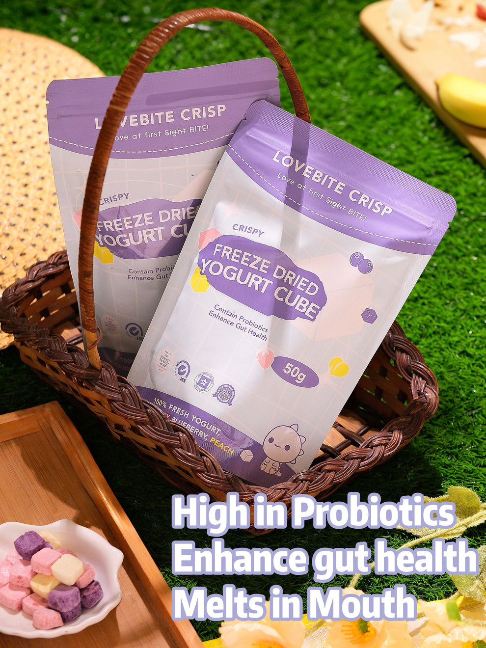 Freeze dried TRIO YOGURT CUBE 🥛! – Lovebite Crisp